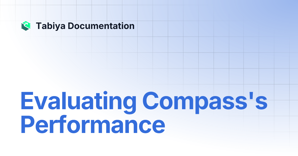Evaluating Compass's Performance | Tabiya Documentation