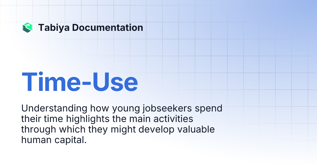 Time-Use | Tabiya Documentation